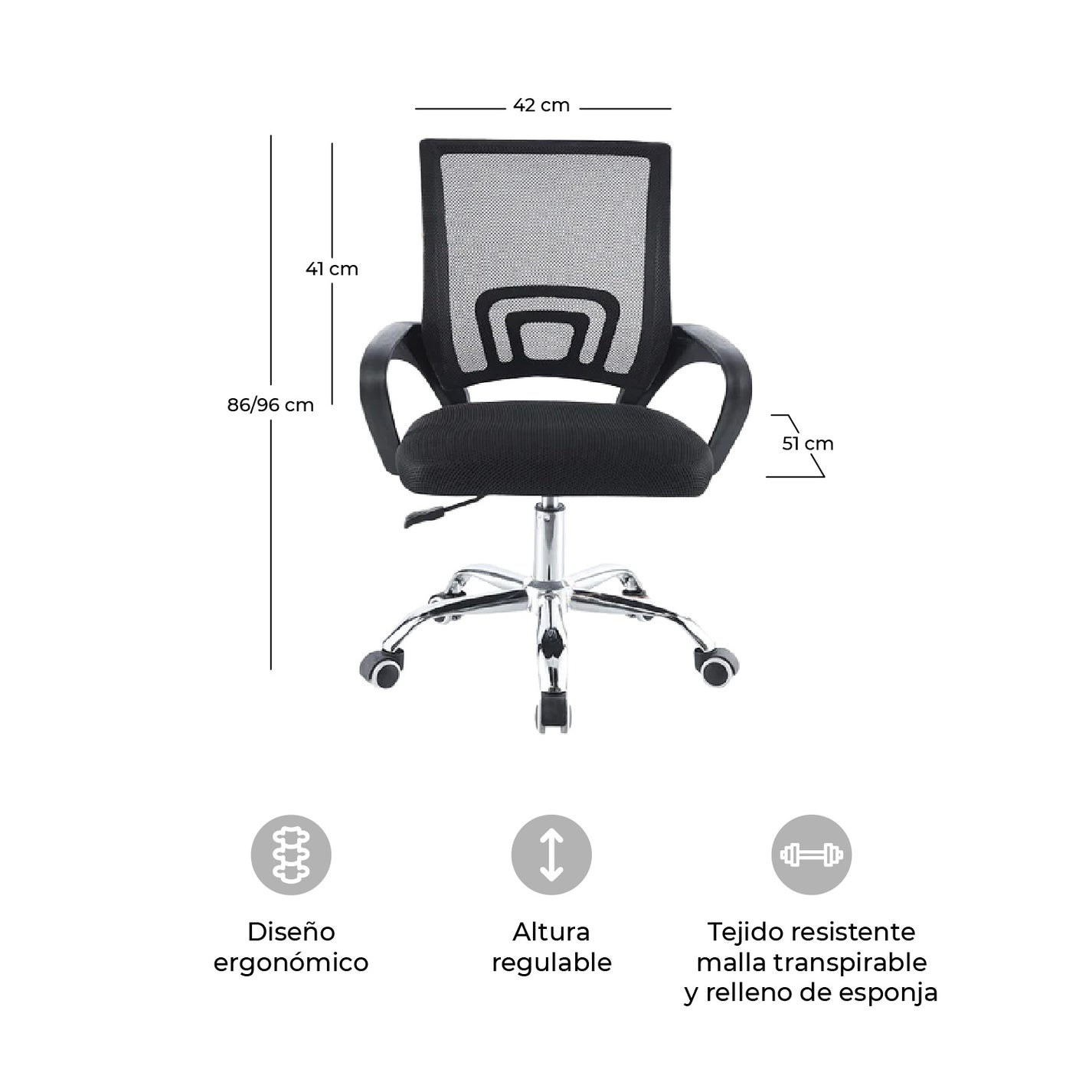 Silla de Escritorio Ergonómica Mesh – Relan CL